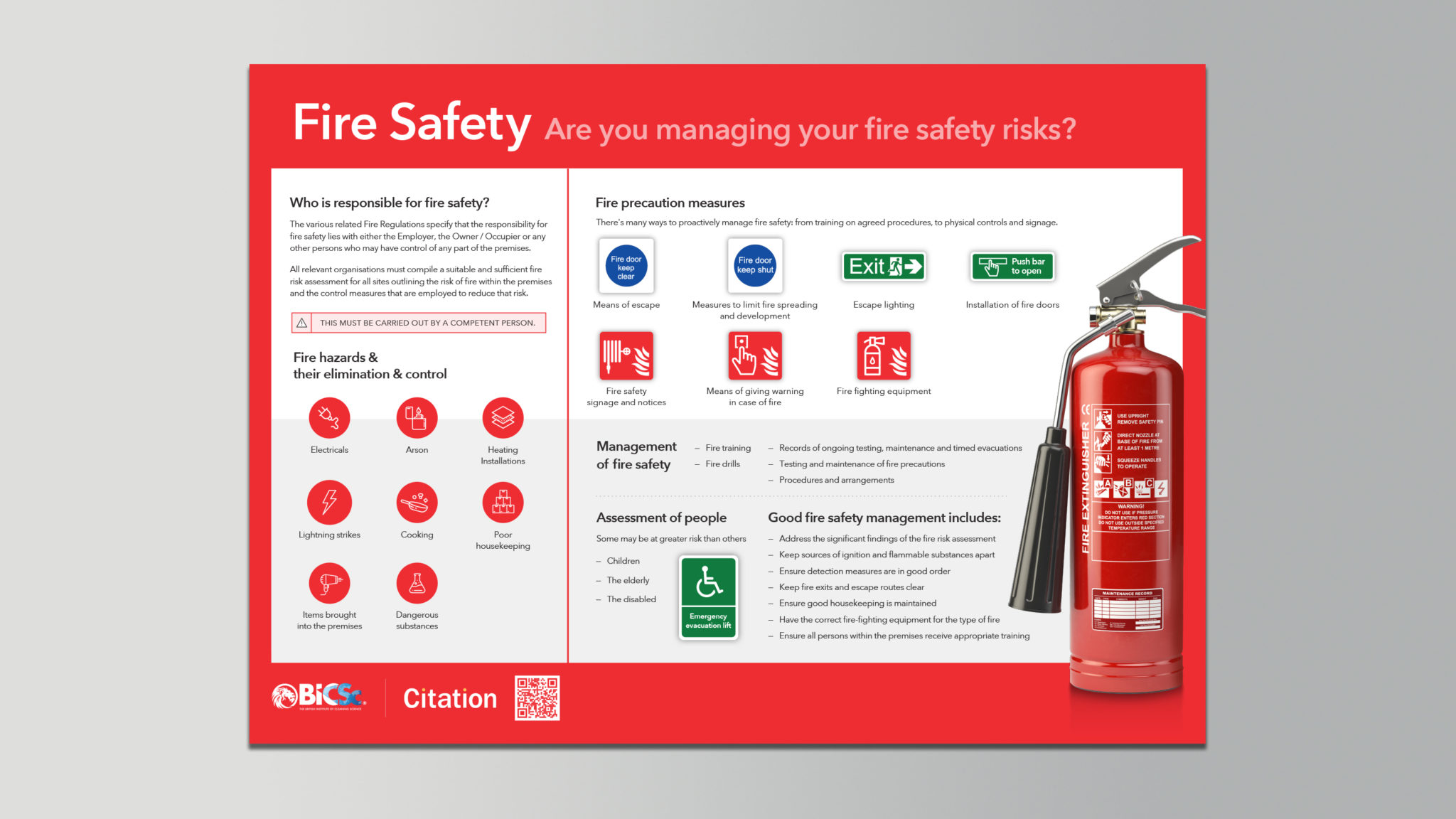 A3 Fire Safety Poster - BICSc